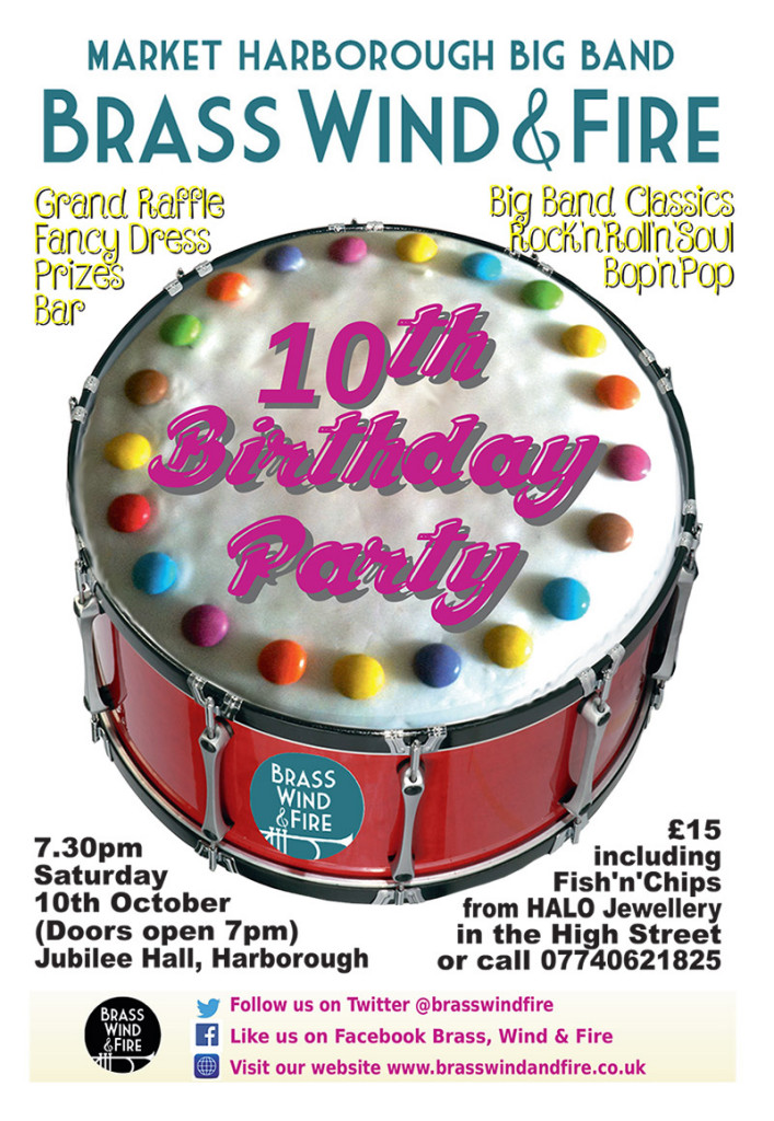 Brass Wind and Fire 10th Birthday Party Gig – 10th October 2015 ...